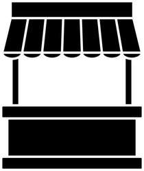 Empty stand stall template store and marketing Vector Image