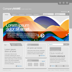 Gray website template 960 grid Royalty Free Vector Image