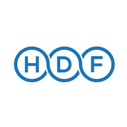 Hdf letter logo design on white background Vector Image