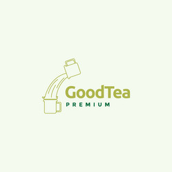 Traditional indian beverage chai tea logo icon Vector Image