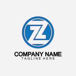 Letter z number 2 logo icon design template Vector Image