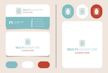 Digital signature logo design with editable slogan