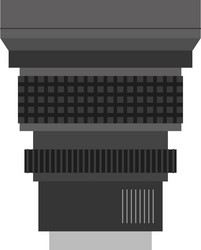 Camera lens photo equipment icon black color flat Vector Image
