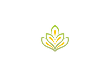Beauty lotus flower abstract logo Royalty Free Vector Image