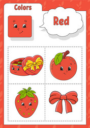Learn primary colors color sorting activity Vector Image
