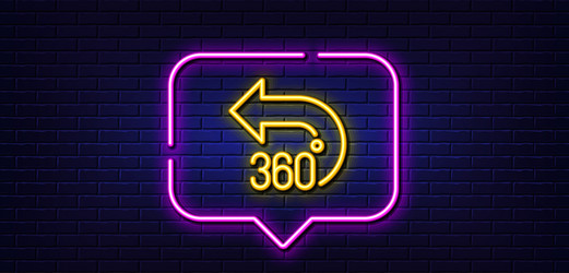360 degrees line icon vr simulation sign Vector Image