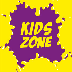 Kids zone poster icon Royalty Free Vector Image