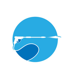 Pressure washing gun logo template Royalty Free Vector Image