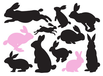 Easter Bunny Back Silhouette Vector Images (over 110)