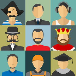 Human body shapes male figures types set Vector Image