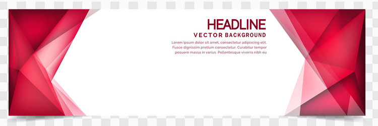 Web header red black design white background Vector Image