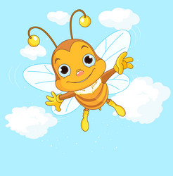 Cute angry bee Royalty Free Vector Image - VectorStock