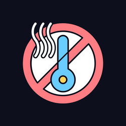 Do not use when hot white linear manual label Vector Image