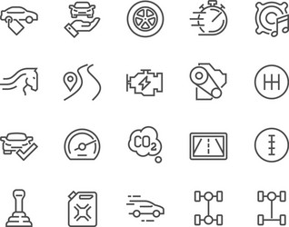 Car dashboard icons Royalty Free Vector Image - VectorStock