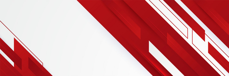Modern simple red and white abstract banner Vector Image