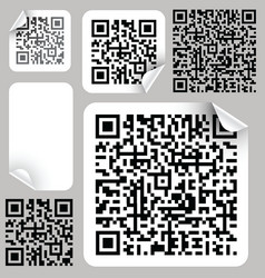 Qr code quick response templates Royalty Free Vector Image