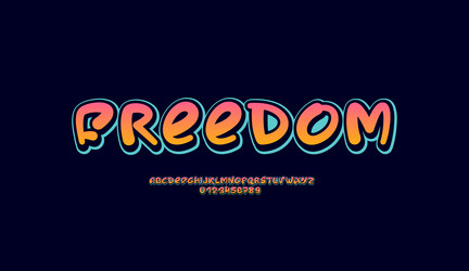 Graffiti font script alphabet Royalty Free Vector Image