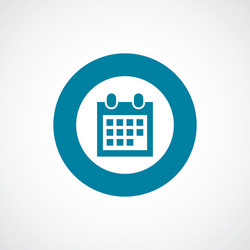 Calendar time icon blue Royalty Free Vector Image