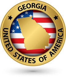 Map of the us state georgia Royalty Free Vector Image