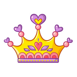 Beautiful golden princess crown Royalty Free Vector Image
