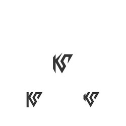 Alphabet letters monogram logo ks sk k Royalty Free Vector