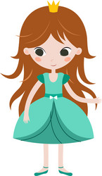 Princess collection isolated on white background Vector Image