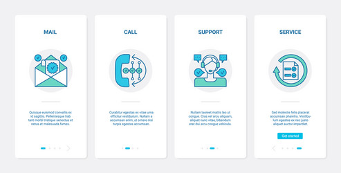 Support communication call center ux ui Royalty Free Vector