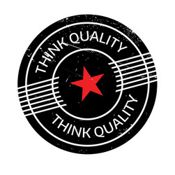Think quality rubber stamp Royalty Free Vector Image