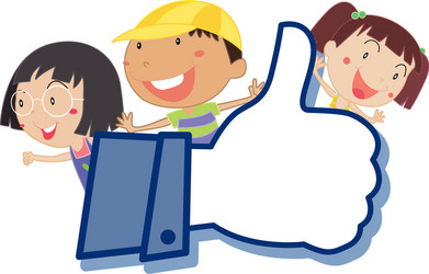 Cartoon boy like thumb Royalty Free Vector Image