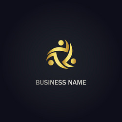 Circle colored group unity logo Royalty Free Vector Image