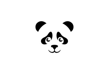 Panda logo graphic abstract Royalty Free Vector Image