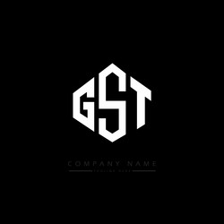 Gst logo letter letter logo design Royalty Free Vector Image