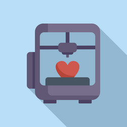 Heart bioprinting icon simple monitor Royalty Free Vector