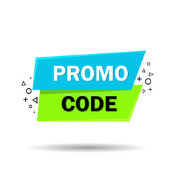 Promo code templategeometric coupon Royalty Free Vector