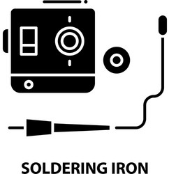 Electric iron symbol icon black sign Royalty Free Vector