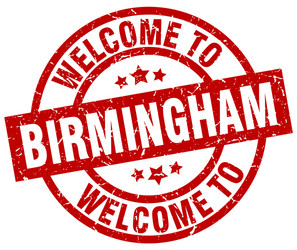 Welcome to birmingham red stamp Royalty Free Vector Image
