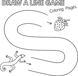 Cartoon lizard maze game Royalty Free Vector Image