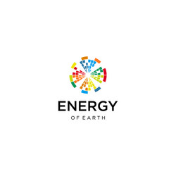 Energy technology logo san eco Royalty Free Vector Image