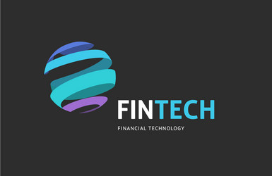 Logo concept for fintech industry Royalty Free Vector Image