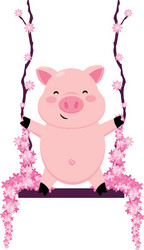 Zodiac pig libra chinese horoscope symbol 2019 Vector Image