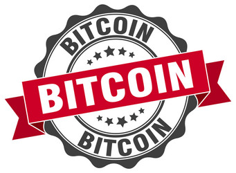 Bitcoin stamp sign seal Royalty Free Vector Image