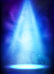 Blue spotlight light effect Royalty Free Vector Image