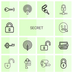 Secret icons Royalty Free Vector Image - VectorStock