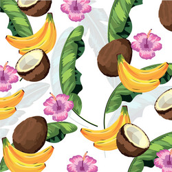 Floral tropical cartoon Royalty Free Vector Image