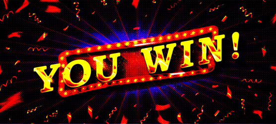 You win banner winner congratulations frame Vector Image