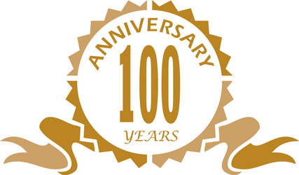 100 years ribbon anniversary Royalty Free Vector Image