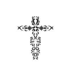 Holy cross design for tattoo design Royalty Free Vector