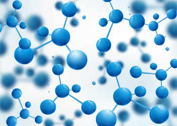 Molecule border design background atoms Royalty Free Vector