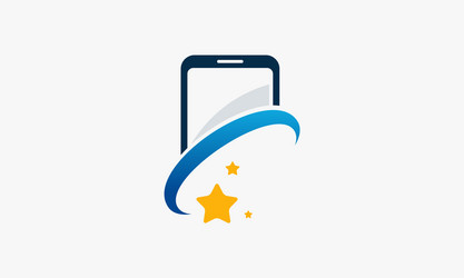 Phone star logo designs concept bright Royalty Free Vector