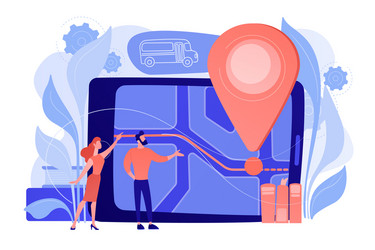 School bus tracking system concept Royalty Free Vector Image